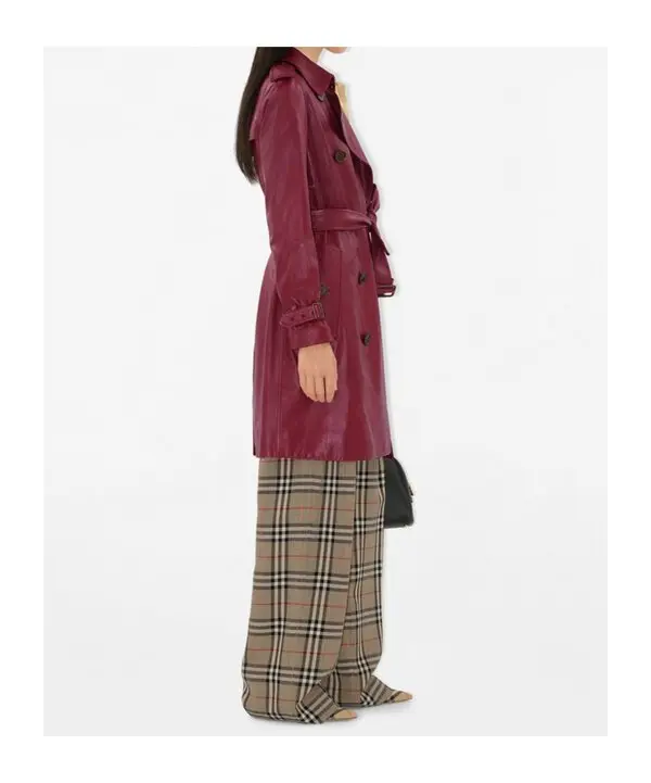 Burberry Mid-length Leather Trench Coat