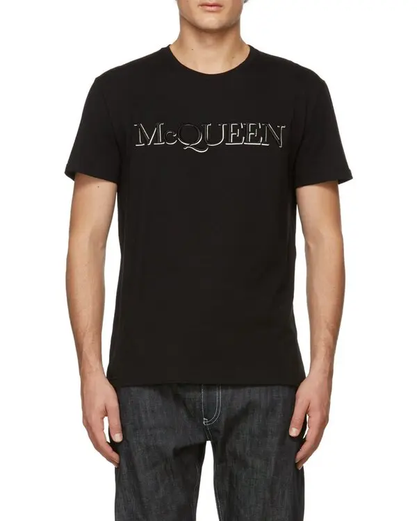 Alexander McQueen Logo Embroidered T-shirt