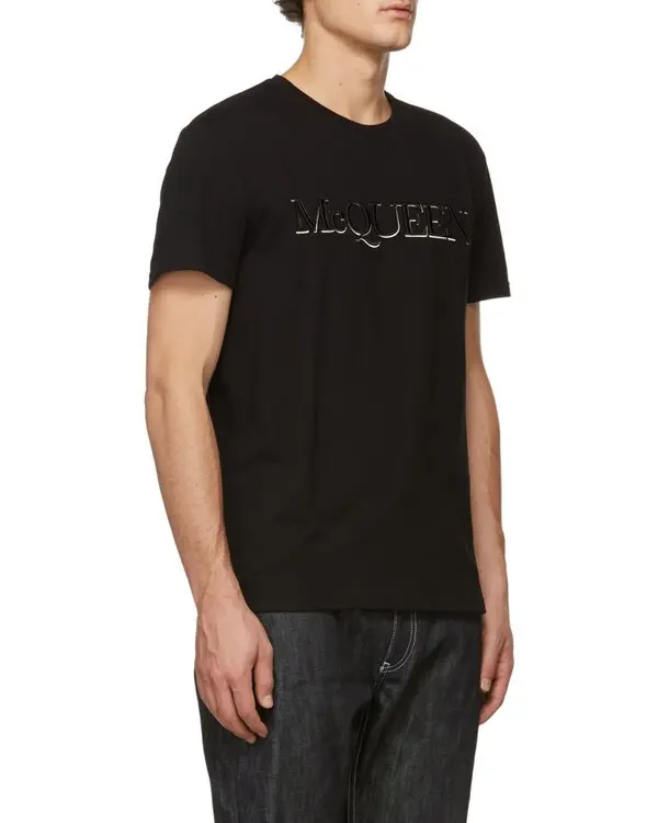 Alexander McQueen Logo Embroidered T-shirt