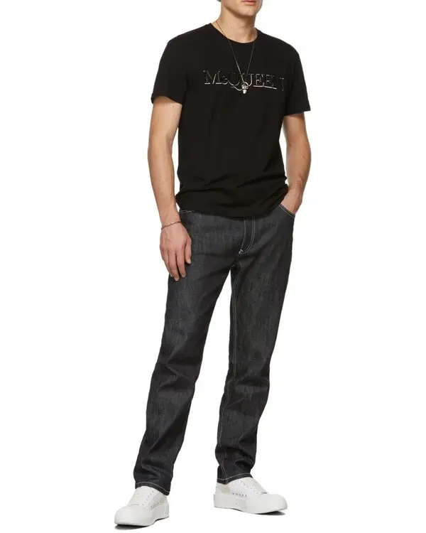 Alexander McQueen Logo Embroidered T-shirt