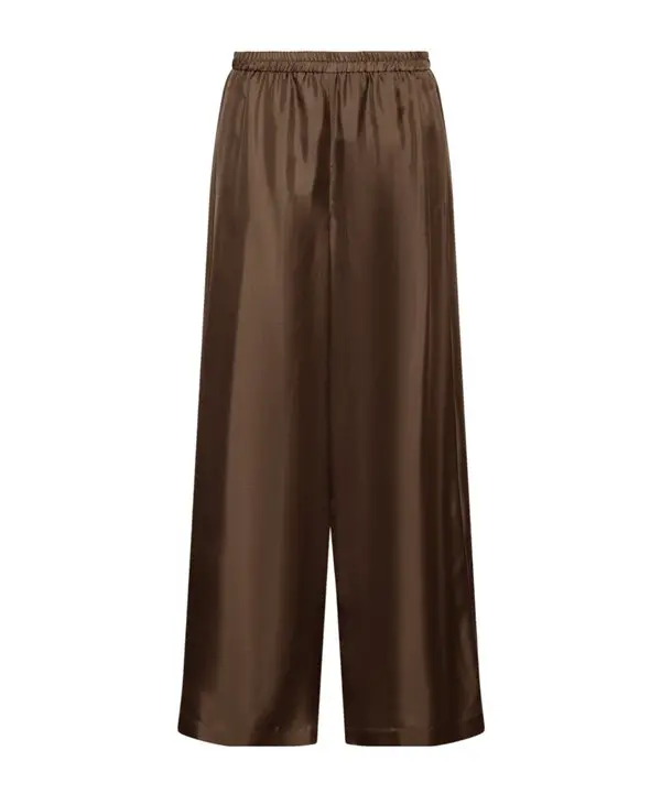 Marella Straight-fit Silk Trousers - Brown