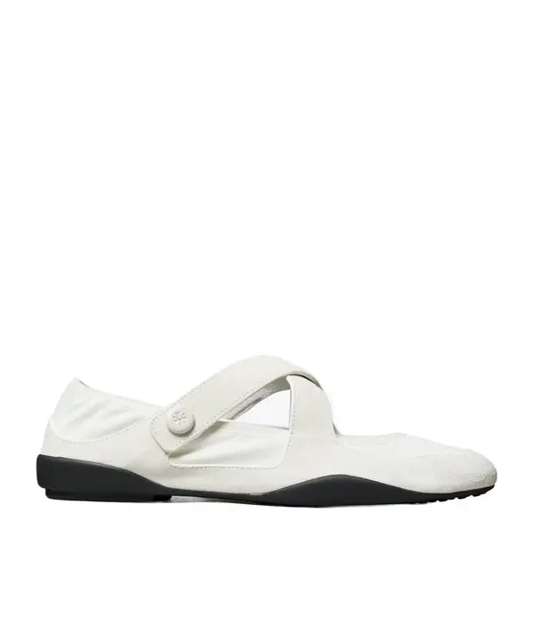 Tory Burch Romy Mary Jane Flat - Bianco Laredo