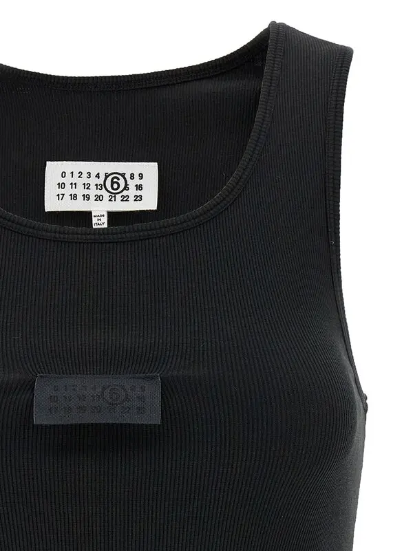 MAISON MARGIELA Sleeveless Tank Top With Numeric Signature Patch