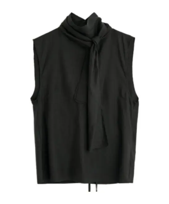 Our Legacy Virtuous Draped Neck Top - Black
