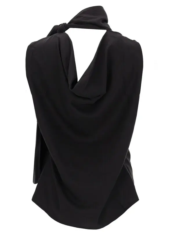 Our Legacy Virtuous Draped Neck Top - Black