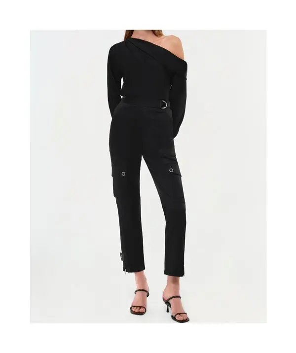 Simkhai Alice Cold-shoulder Satin Blouse