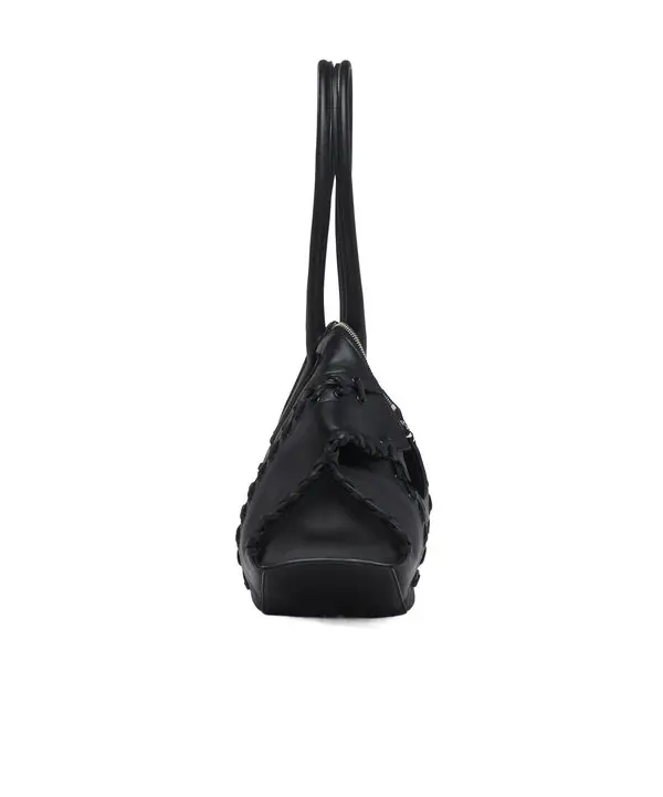 Alexander McQueen Manta Corset Lace-up Shoulder Bag - Black