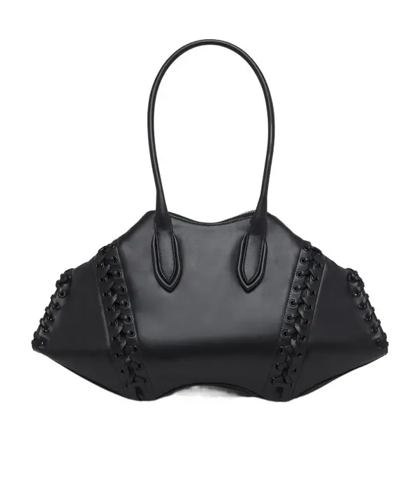 Alexander McQueen Manta Corset Lace-up Shoulder Bag - Black