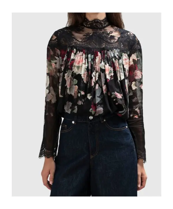 Zimmermann Lace-trimmed Floral Blouse