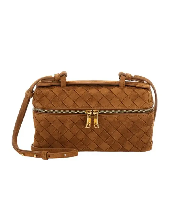 Bottega Veneta Bang Bang Vanity Case Bag Suede - Brown