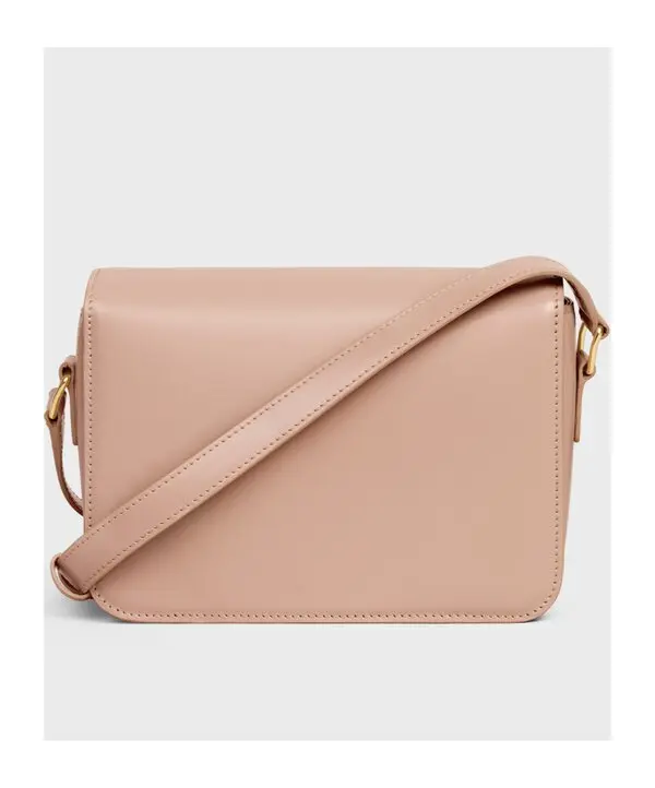 Celine Teen Triomphe Bag In Shiny Calfskin - Soft Peach
