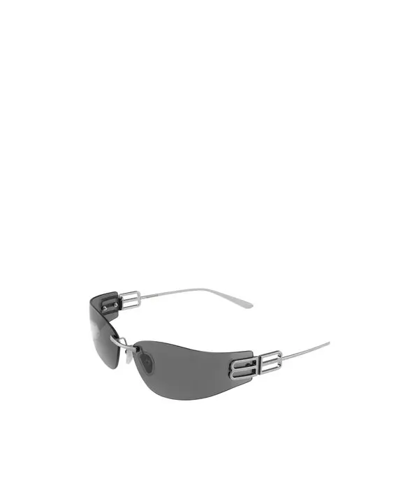 Balenciaga Wrap-around Sunglasses With D-frame Shape - Silver
