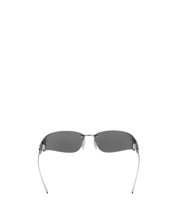 Balenciaga Wrap-around Sunglasses With D-frame Shape - Silver