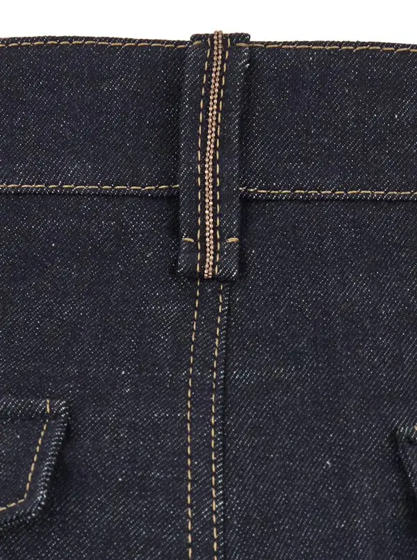 Brunello Cucinelli Zipped Wide-leg Jeans With Contrast Stitching