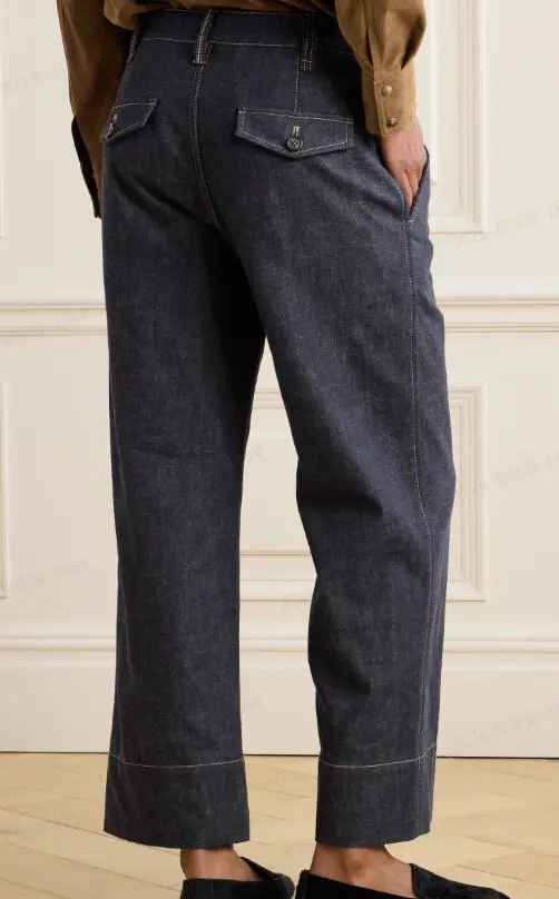Brunello Cucinelli Zipped Wide-leg Jeans With Contrast Stitching