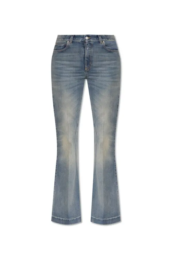 Alexander McQueen Flared Leg Jeans - Blue
