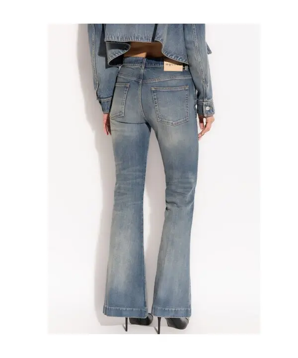Alexander McQueen Flared Leg Jeans - Blue