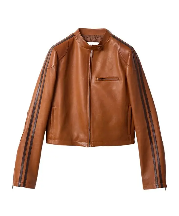 Miu Miu Nappa Leather Moto Jacket