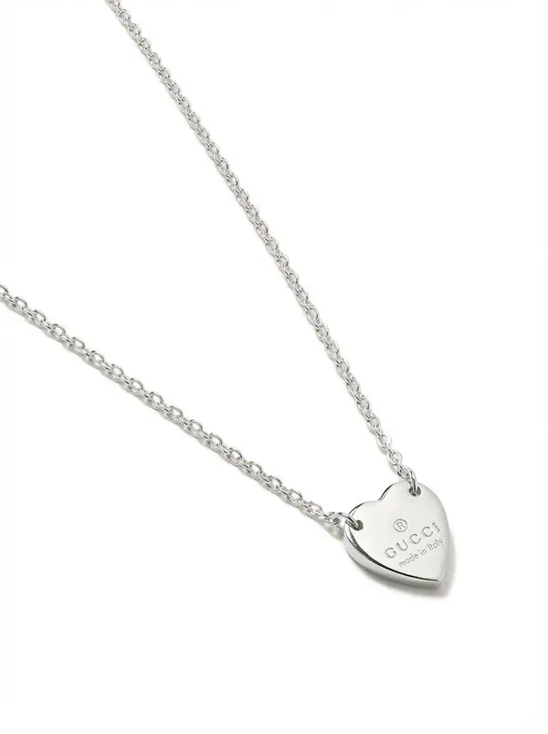 Gucci Heart Pendant Necklace - White