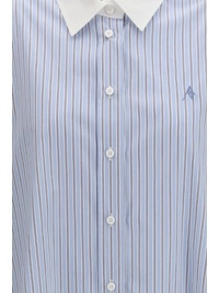 Attico Striped Logo Embroidered Shirt - Blue