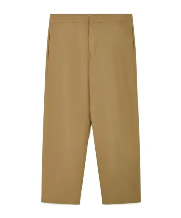 JIL SANDER Cotton Tapered Trousers - Brown