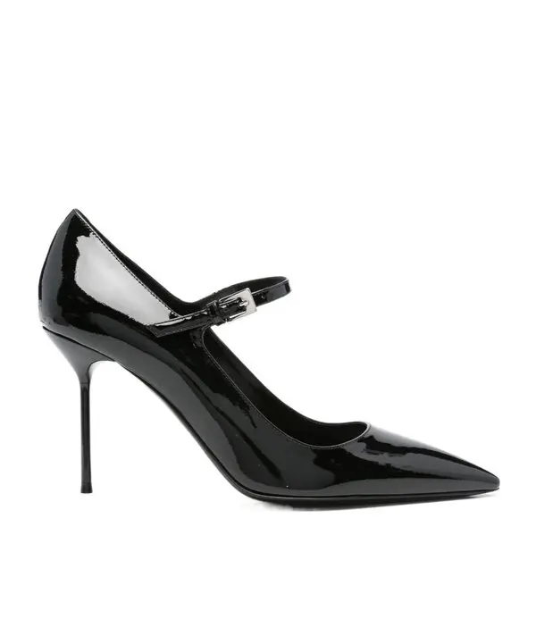 Paris Texas 90mm Leather Heeled Pumps - Black