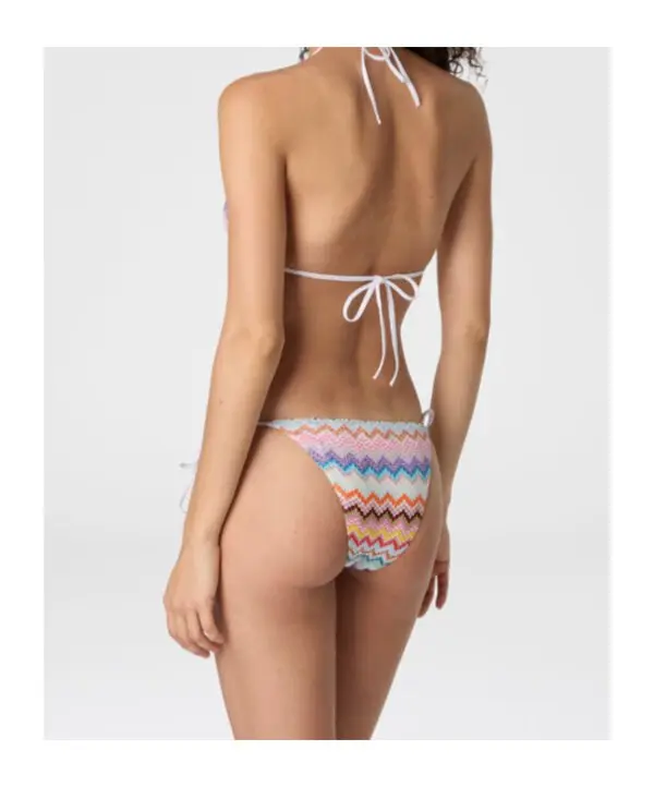 Missoni Pixel-effect Zigzag Pattern Triangle Bikini Set - Multicoloured