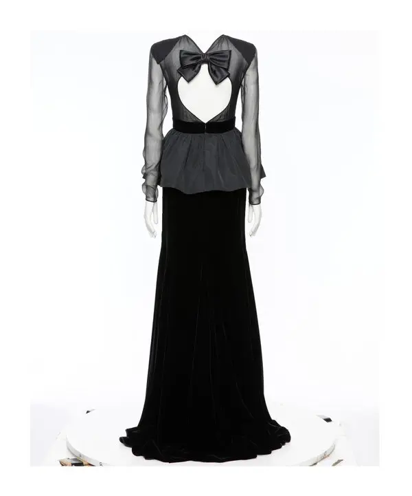 Valentino Garavani Long-sleeved Dress With Bow Detail