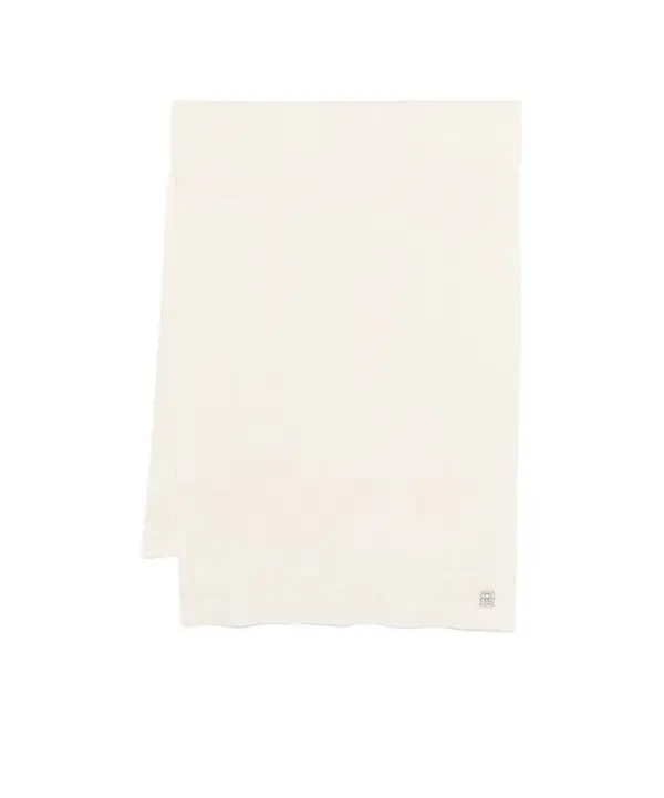 TOTEME Totme Monogram Twill Scarf - White