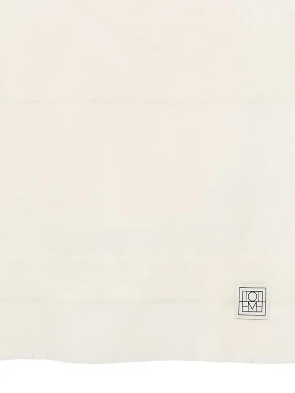 TOTEME Totme Monogram Twill Scarf - White