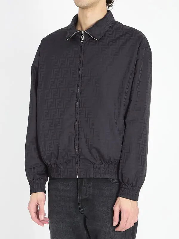 Fendi Ff Jacquard Zipped Bomber Jacket