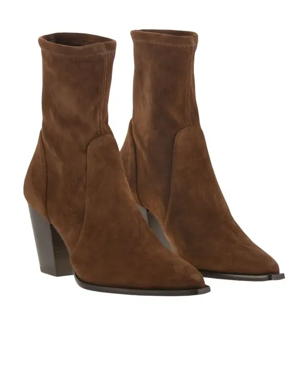 STUART WEITZMAN Jolene Suede Ankle Boots