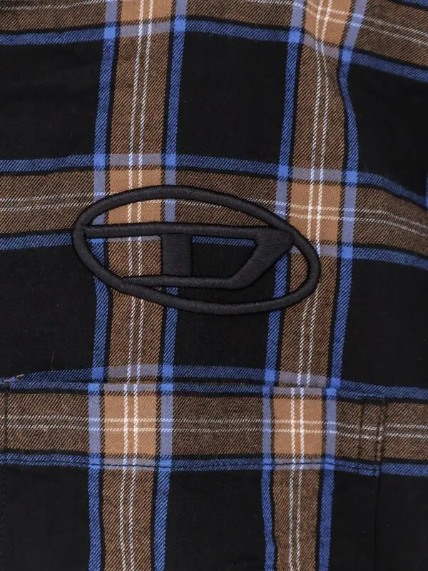 DIESEL® S-dewny-hood-ajfi Hooded Checked Shirt - Multicolor