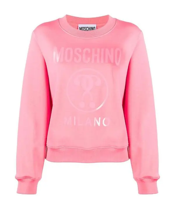 Moschino Milano Logo Printed Sweatshirt - Pink