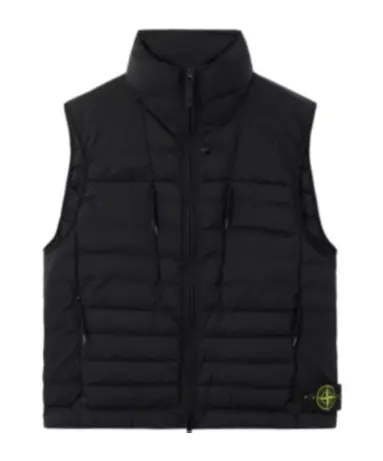 Stone Island Padded High Neck Gilet - Black