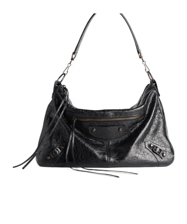 Balenciaga Le City Moto Medium Shoulder Bag - Black