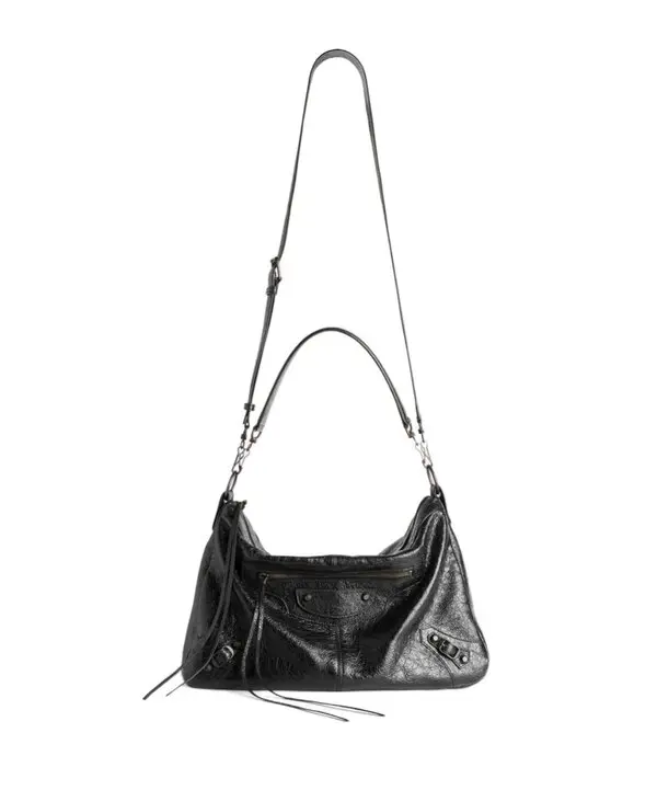 Balenciaga Le City Moto Medium Shoulder Bag - Black