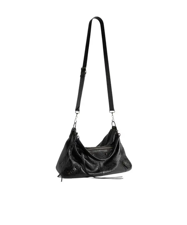 Balenciaga Le City Moto Medium Shoulder Bag - Black