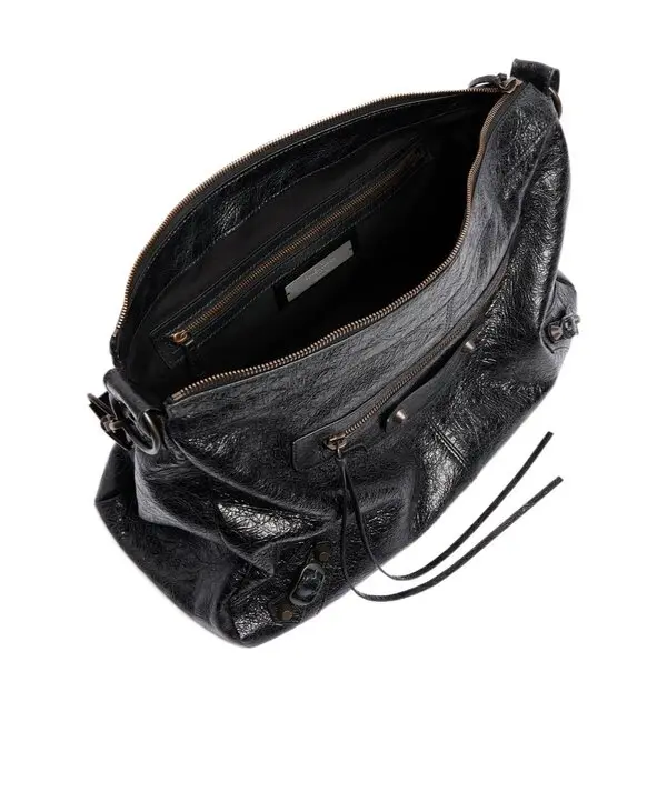 Balenciaga Le City Moto Medium Shoulder Bag - Black