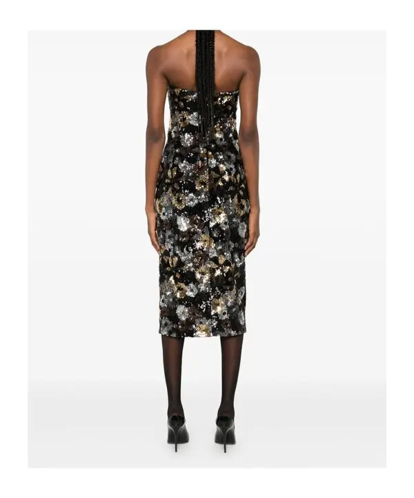 Max Mara Sequin Embellished Off-the-shoulder Midi Dress