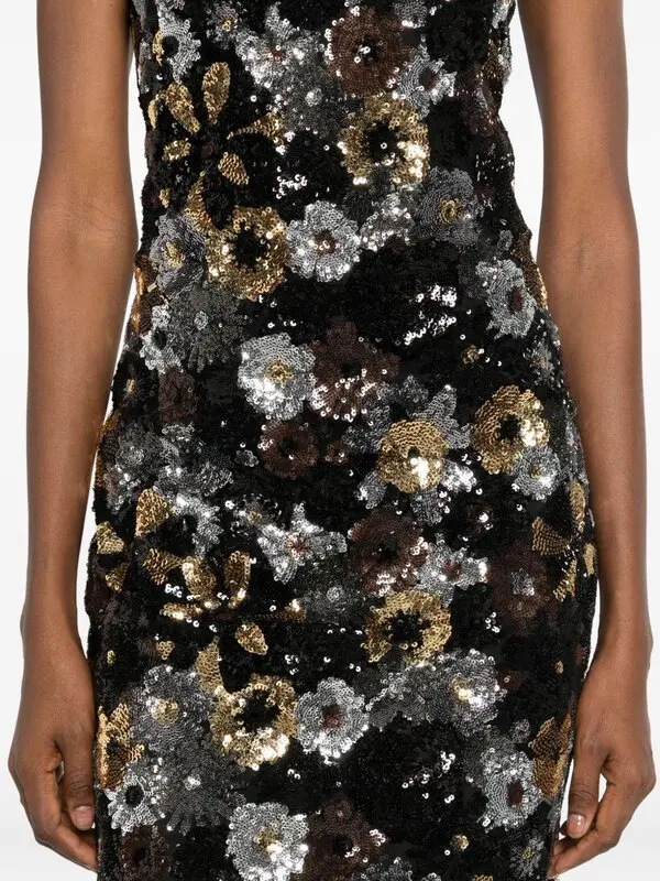 Max Mara Sequin Embellished Off-the-shoulder Midi Dress