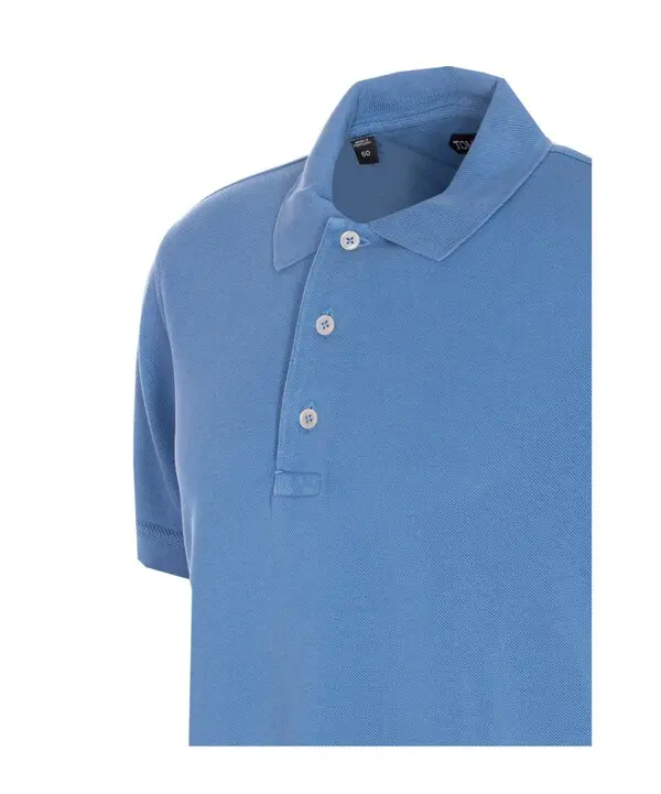 TOM FORD Short-sleeved Polo Shirt - Blue