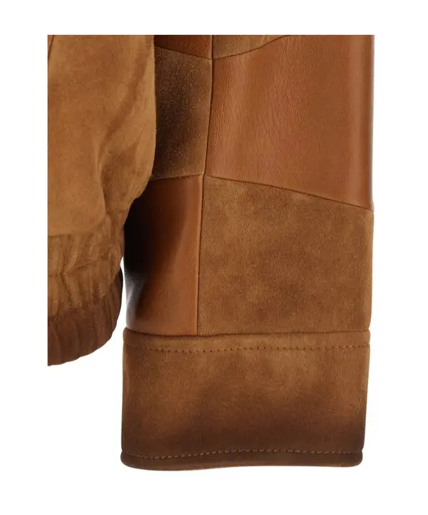 Versace Long-sleeved Zipped Jacket - Brown