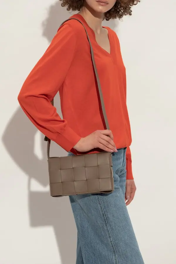 Bottega Veneta Flip Shoulder Bag - Brown