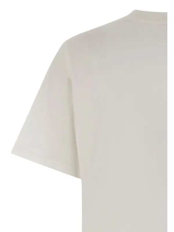 MAISON MARGIELA Crewneck T-shirt With Digital Logo Patch - White