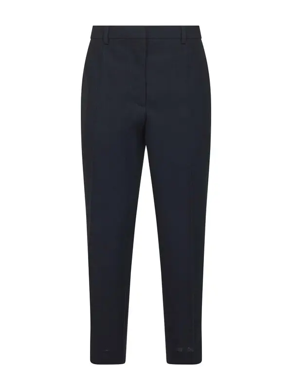 Prada Wool Rush Stitch Tailored Trousers