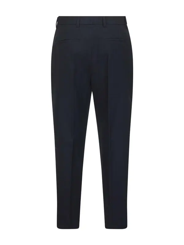Prada Wool Rush Stitch Tailored Trousers