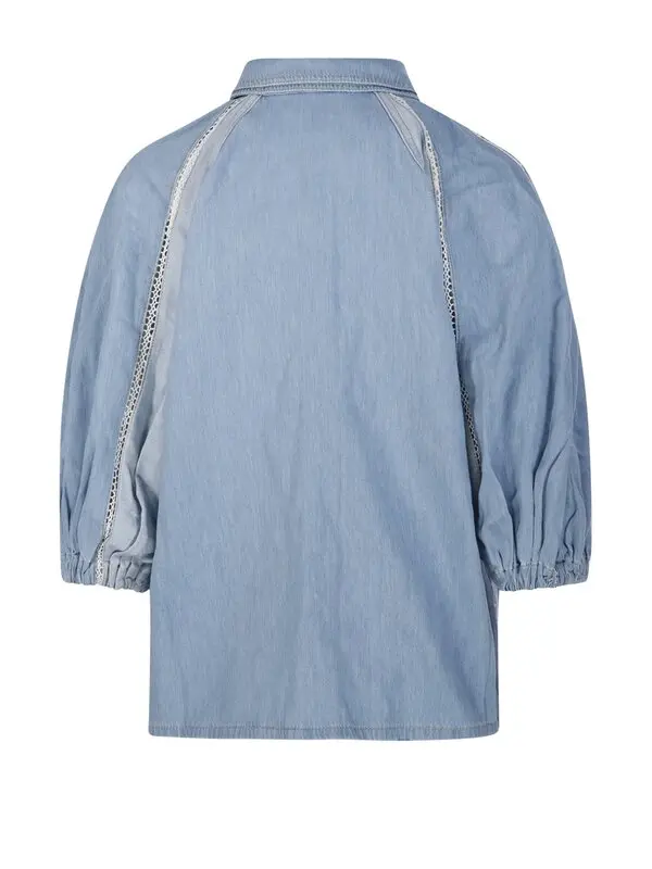 Farm Rio Lace Panelled Shirt