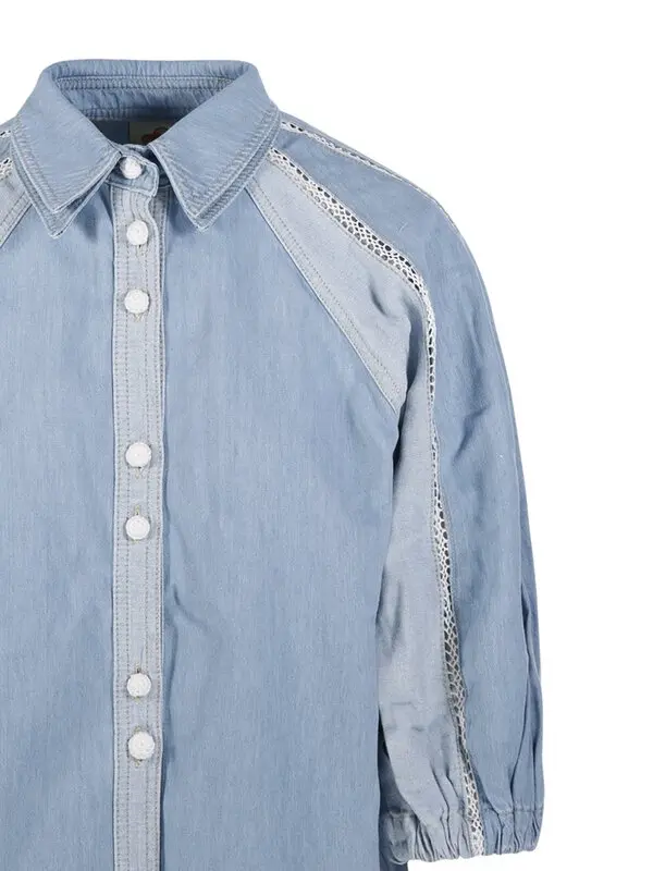 Farm Rio Lace Panelled Shirt
