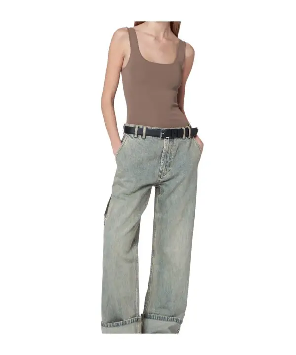 ENTIRE STUDIOS Ribbed Tank Top - Gray